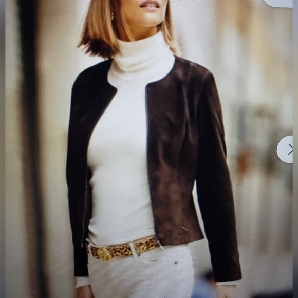J. McLaughlin | Jackets & Coats | Jmclaughlin Mocha Brown Lara Suede ...